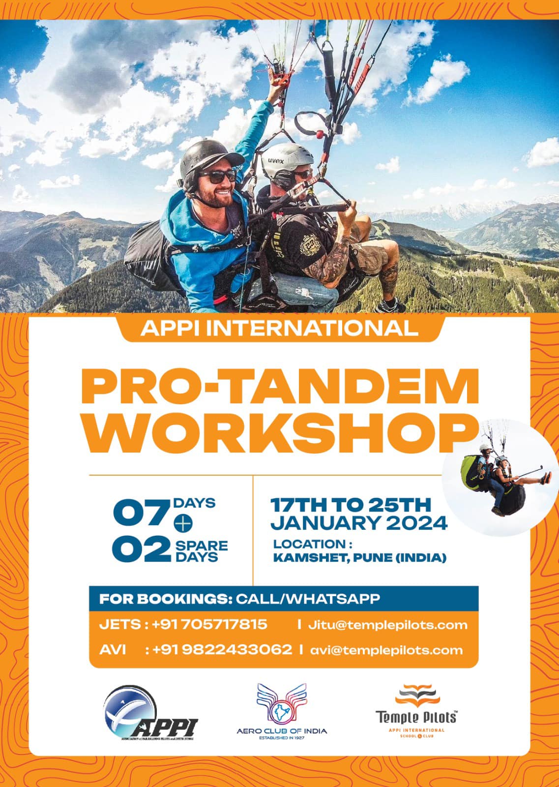 APPI Tandem Pro Workshop for experienced Tandem Pilots. India 17 – 25 ...